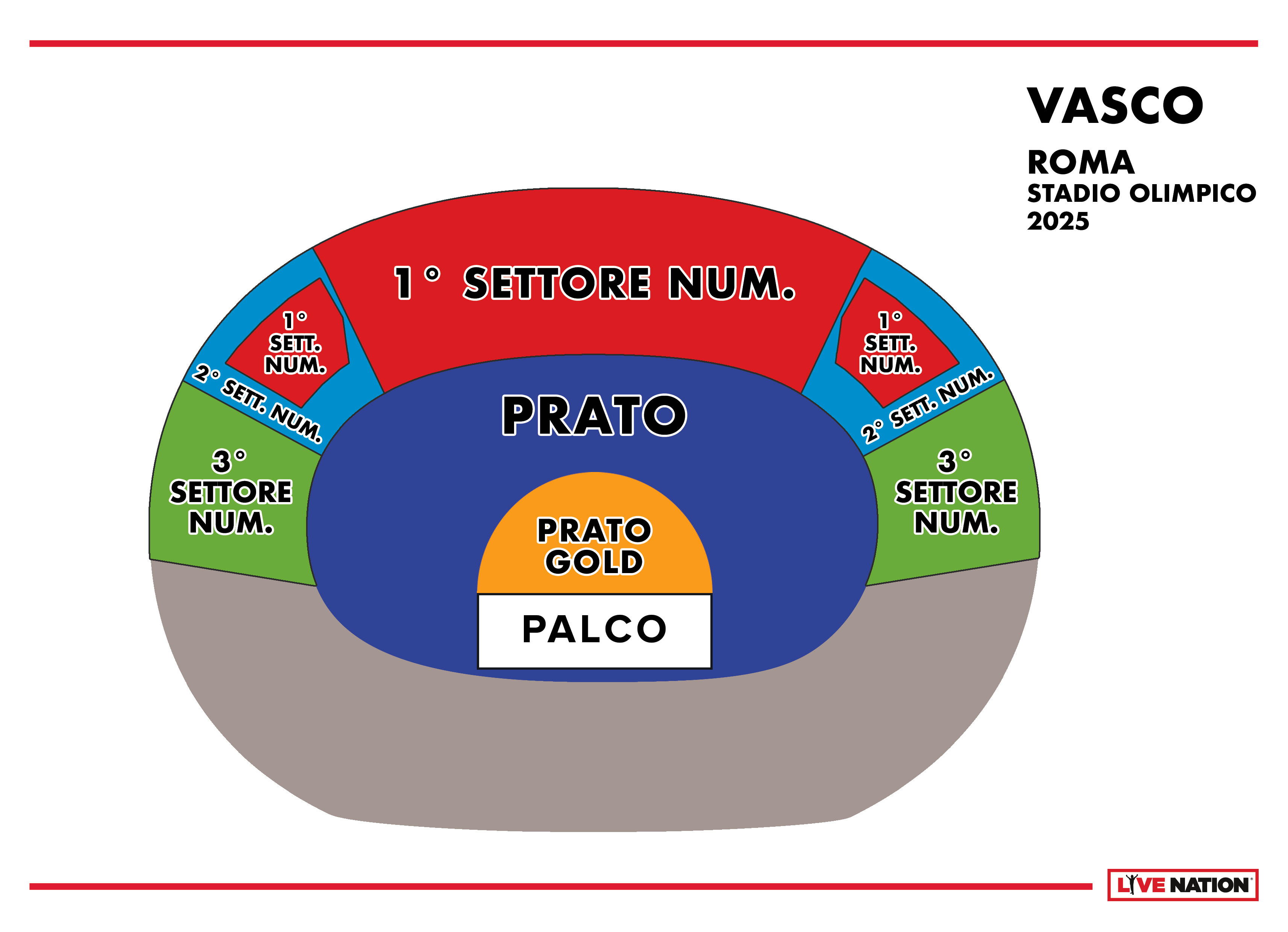 PREZZI E SETTORI - VASCO LIVE 2025 - Vasco Rossi - Sito ufficiale e Fan Club